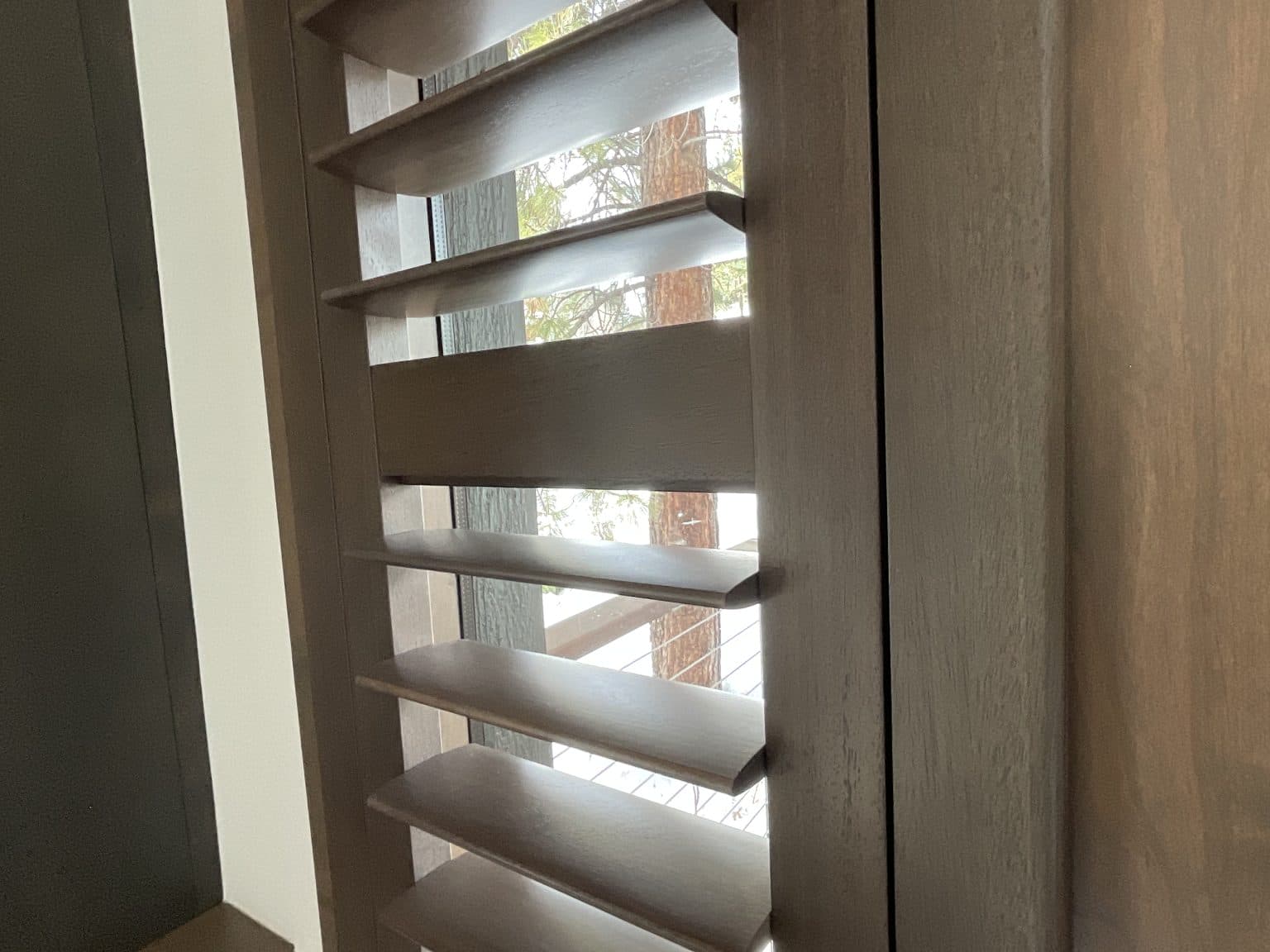 Views of Divider Rails and Hidden Hinges on Shutters