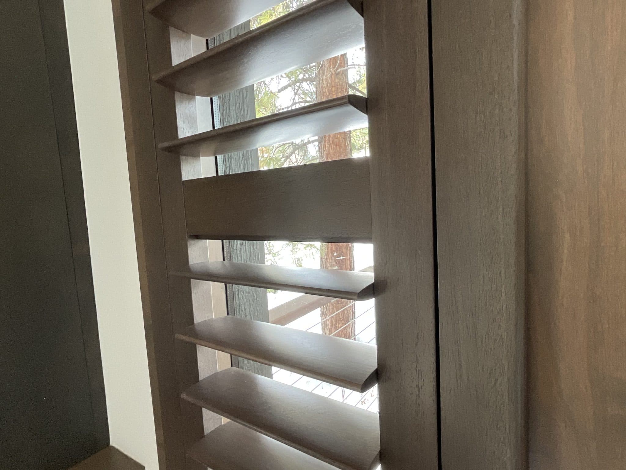 Views of Divider Rails and Hidden Hinges on Shutters